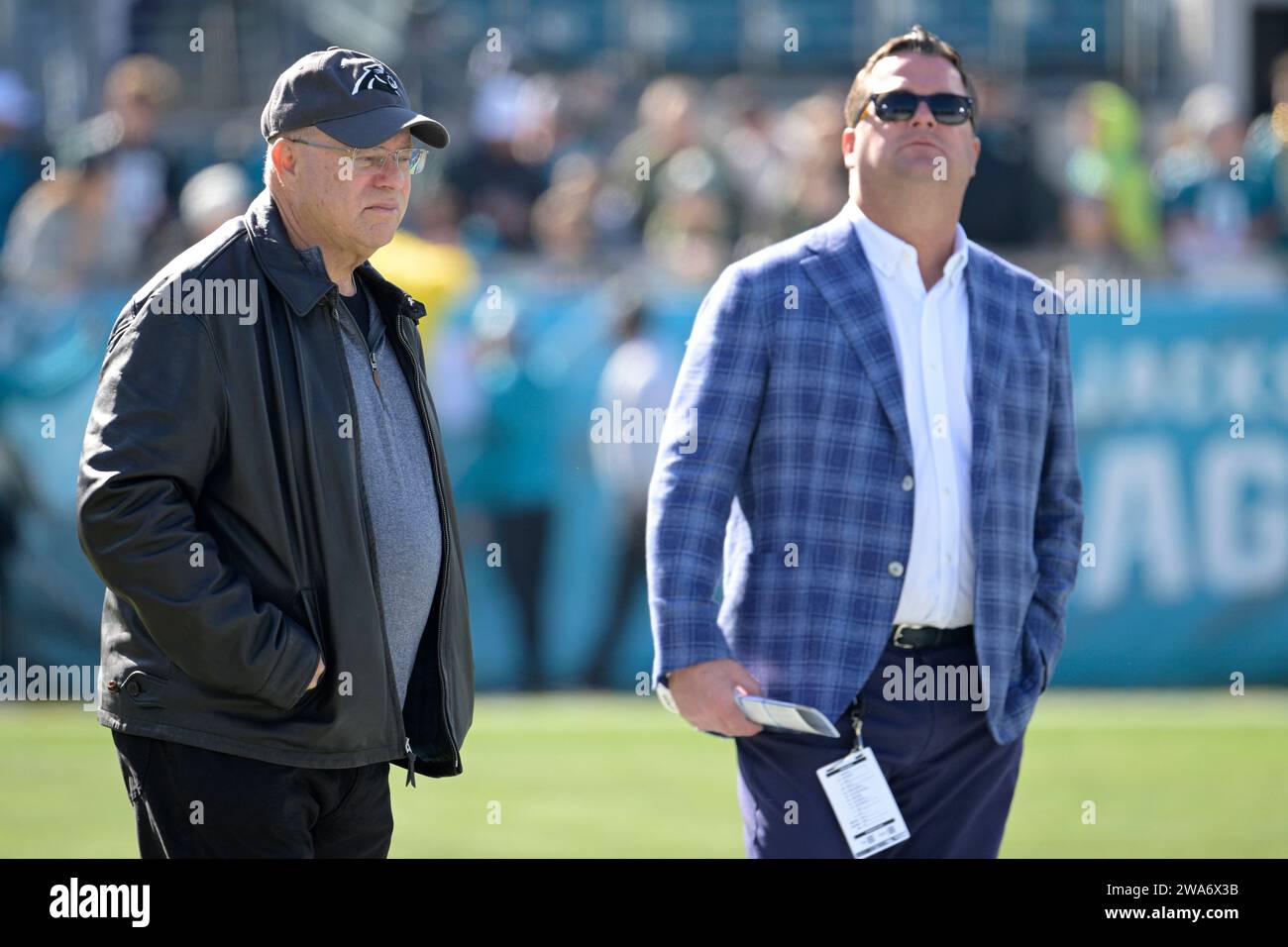Carolina Panthers owner David Tepper, left, and general manager Scott ...