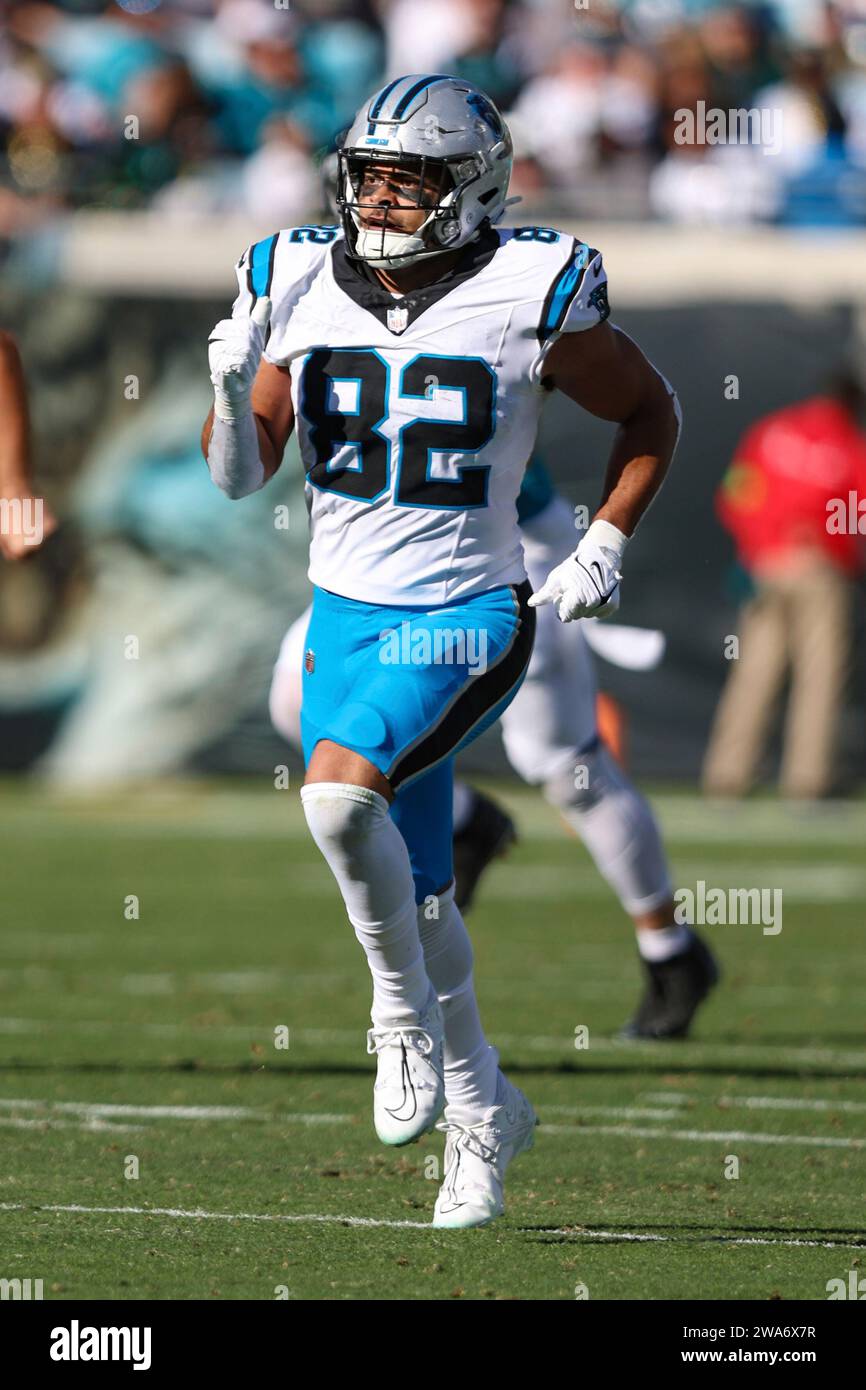 Carolina Panthers tight end Tommy Tremble (82) in action during an NFL ...