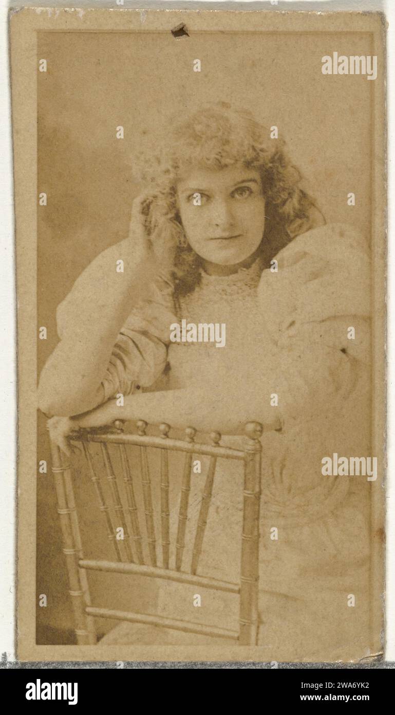 [Actress posing on chair], from the Actors and Actresses series (N145-8 ...