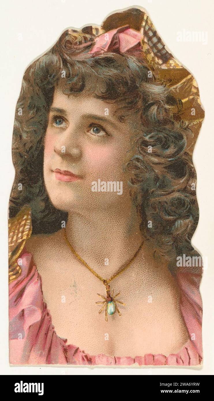 Actress wearing pendant in shape of insect, from Stars of the Stage ...