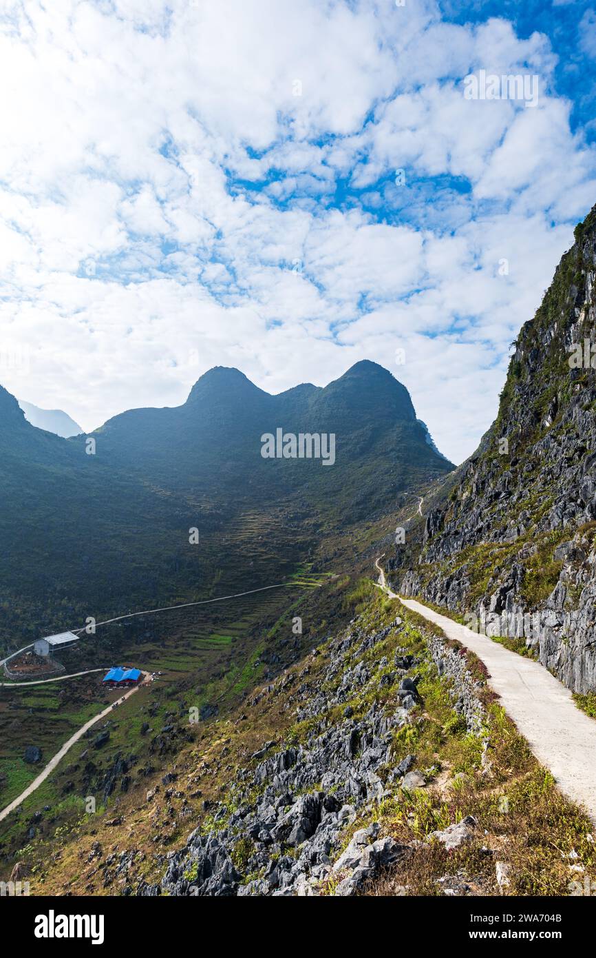 Ha Giang landscape in Northern Vietnam. Popular Ha Giang Loop tour ...