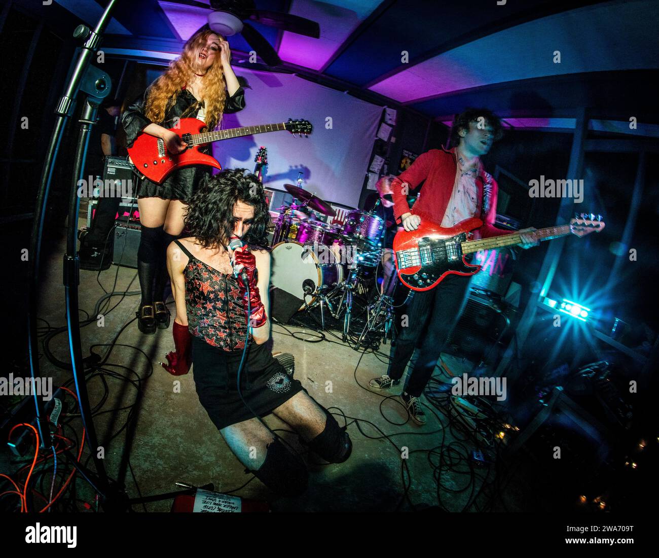 The band DIE SPITZ performs at the FarOut Lounge, Austin, Texas Stock ...