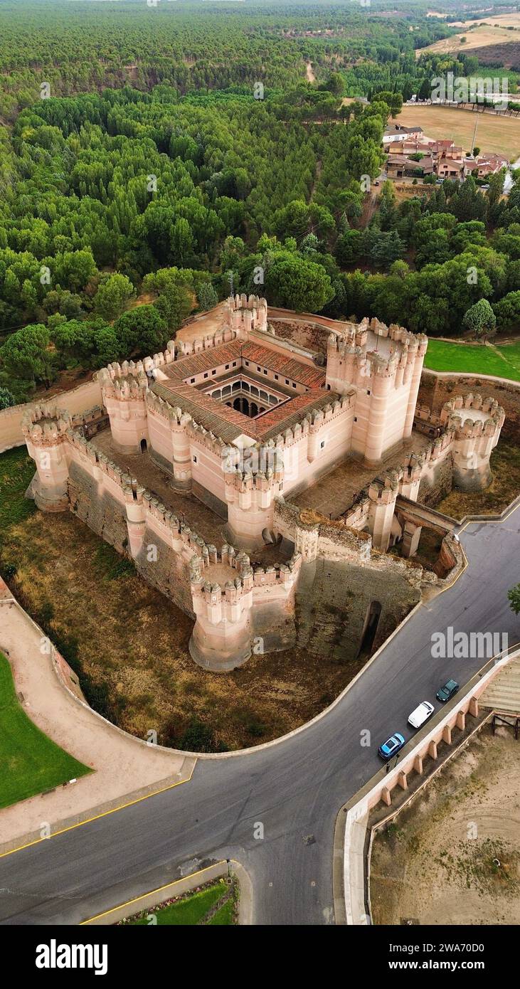 Drone photo coca castle spain hi-res stock photography and images - Alamy