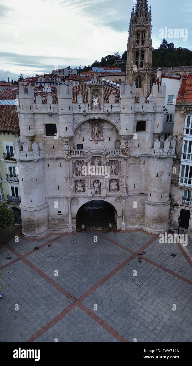 drone photo Santa Maria Arc Burgos Spain Europe Stock Photo - Alamy
