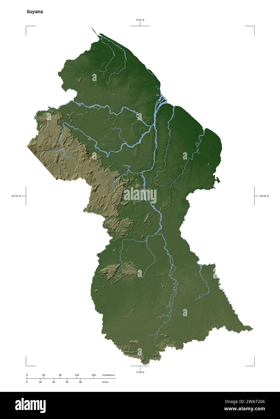 Shape of a Pale colored elevation map with lakes and rivers of the ...