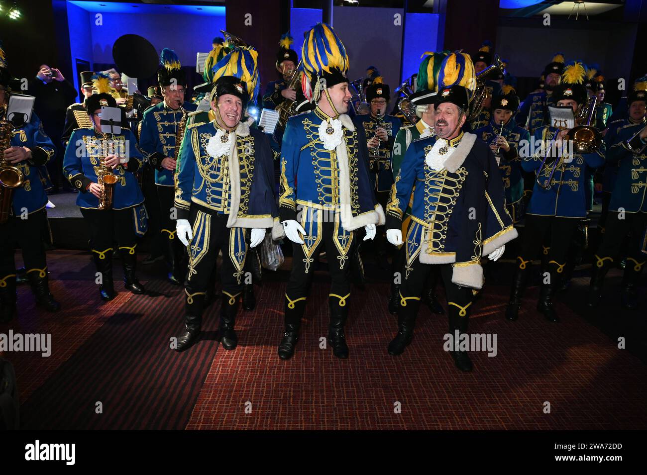 Kölner Karneval Dreigestirn für die Karnevalsession 2023 / 2024. l-r ...