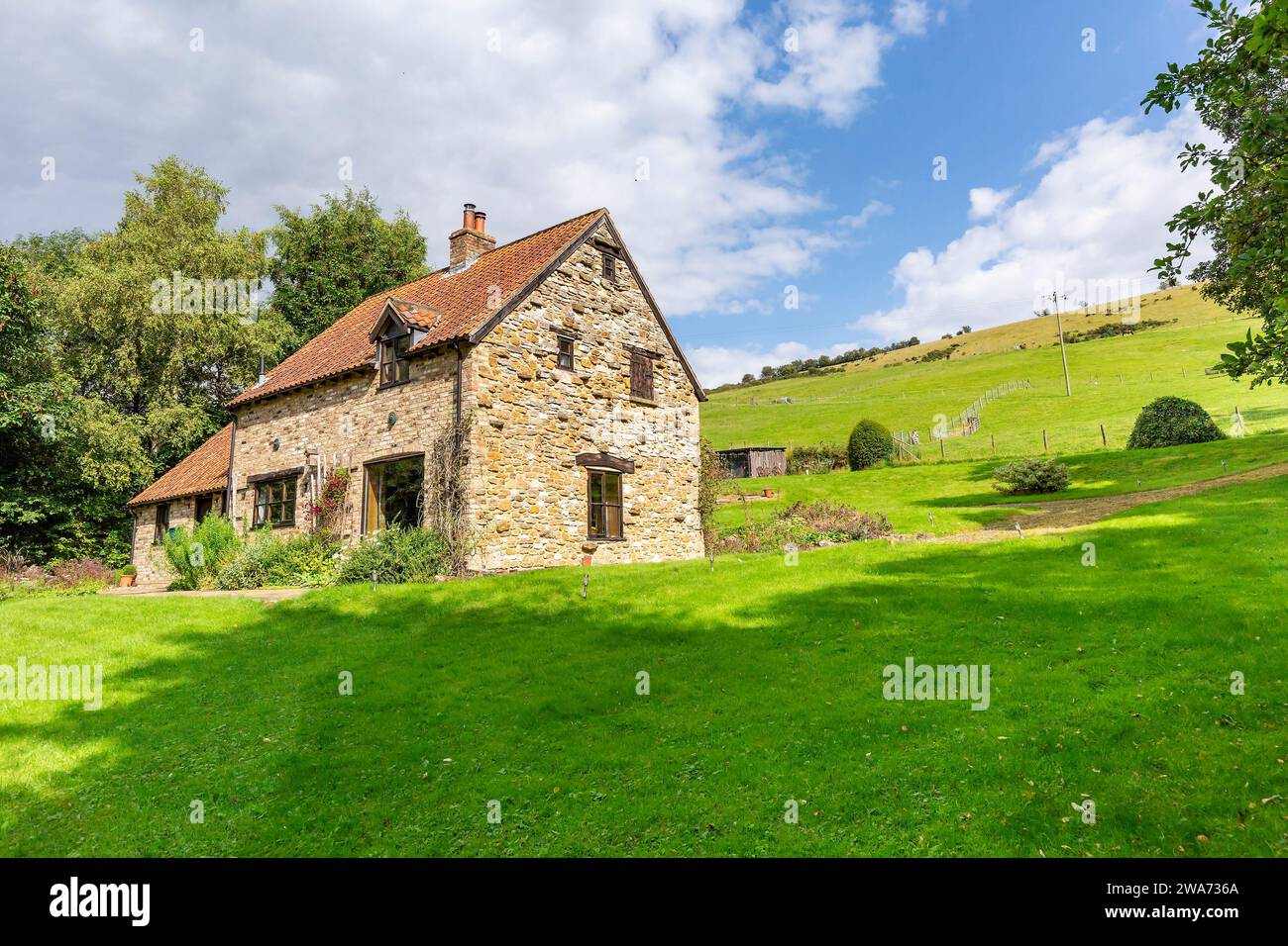 Isolated Farm House set in a rural location Stock Photo - Alamy