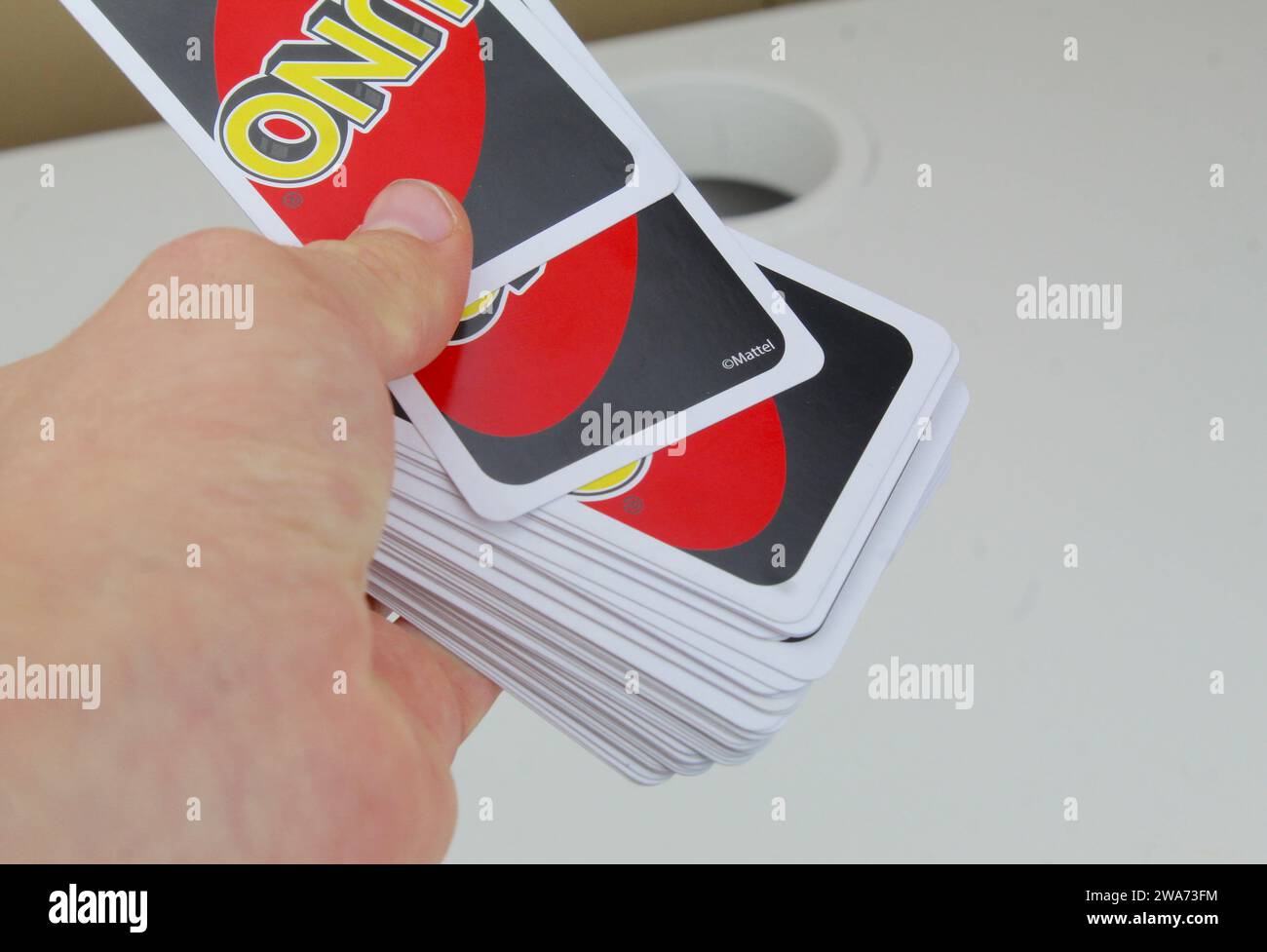 Dublin, Ireland - January 3rd 2024: A photo of a pack of UNO playing ...