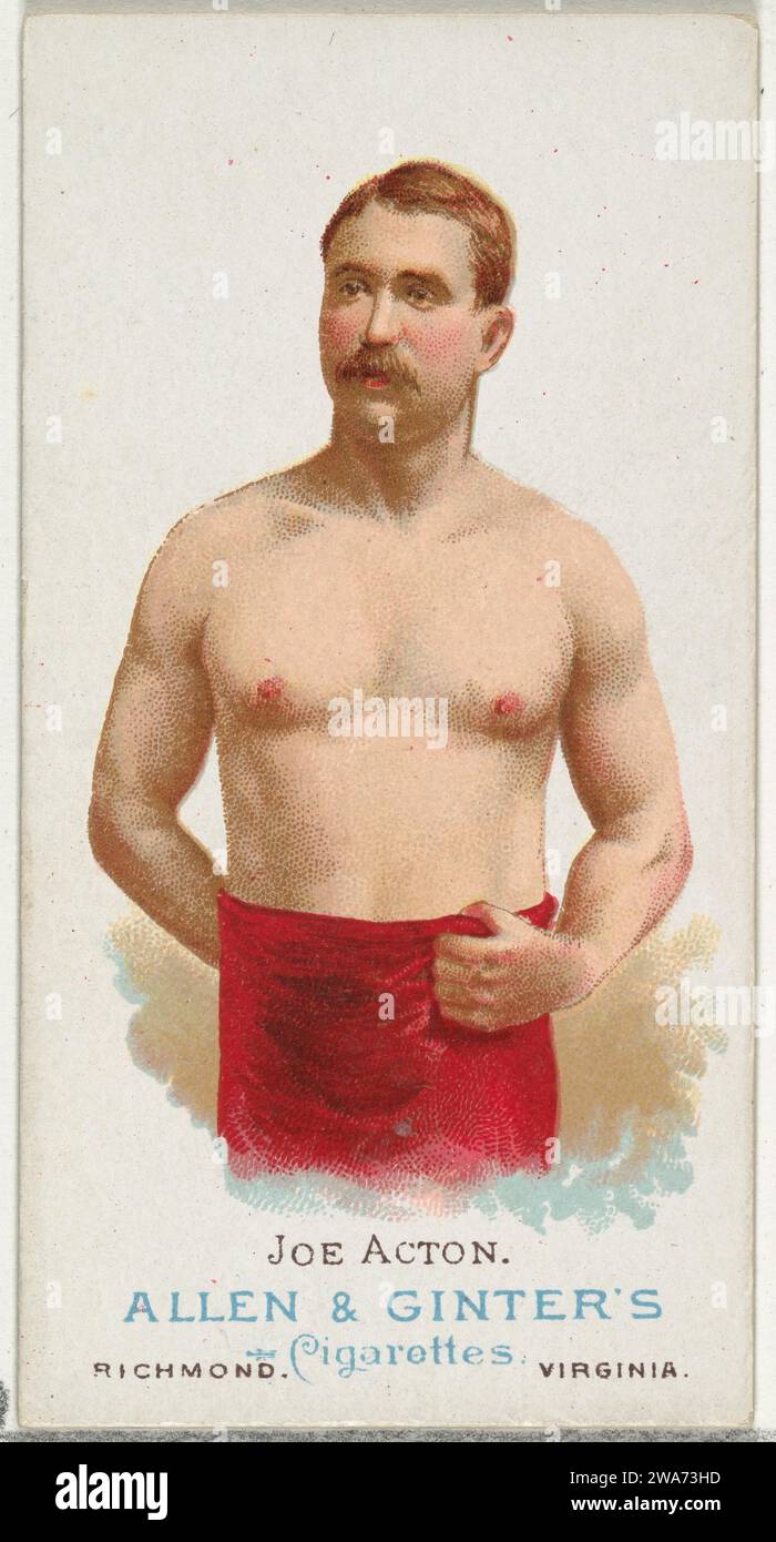 Joe Acton, Wrestler, from World's Champions, Series 1 (N28) for Allen ...