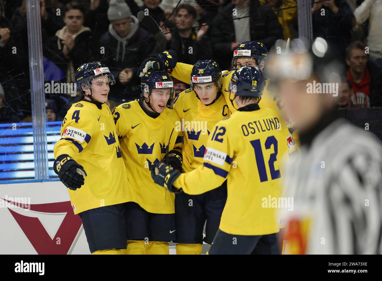 GOTHENBURG, SWEDEN 20240102Sweden's Jonathan Lekkerimäki (#23, 2nd L ...