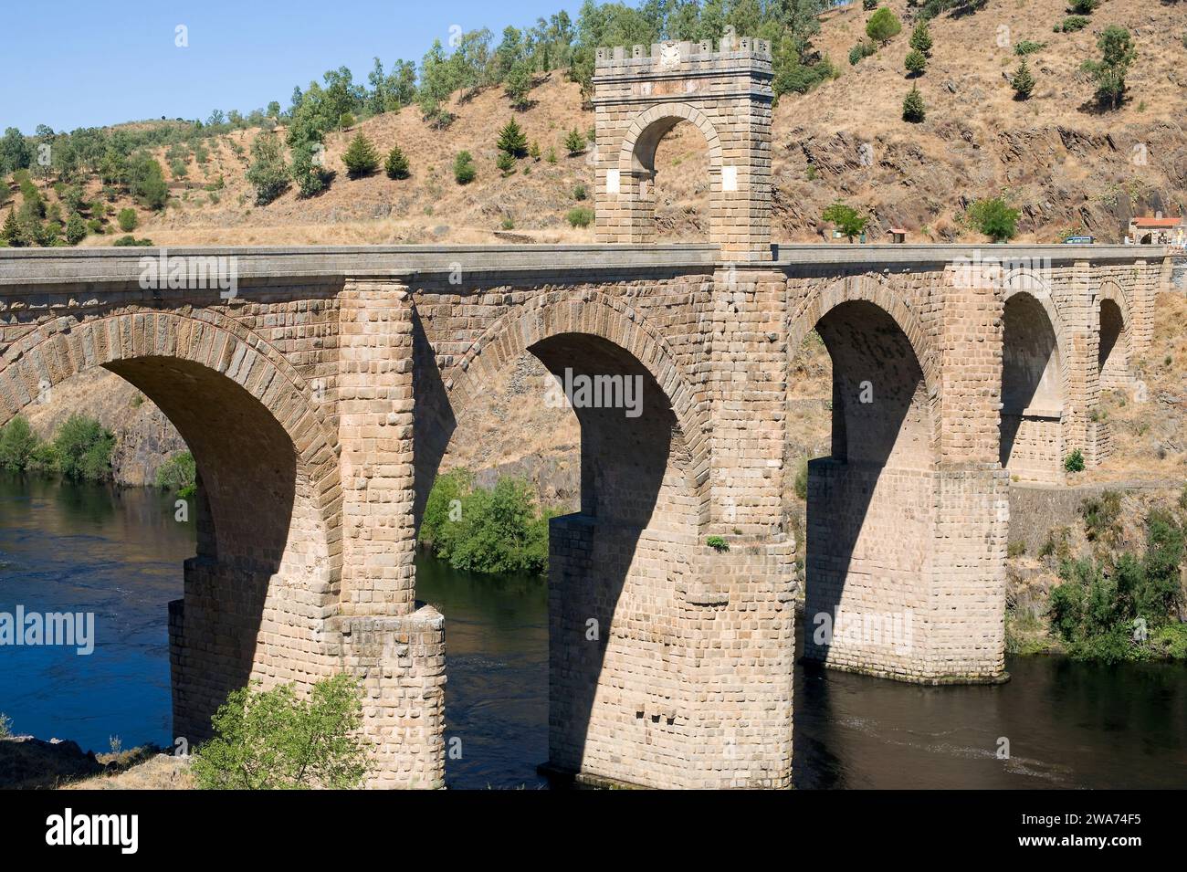 Roman bridge of Alcantara over Tajo river. Caceres, Extremadura, Spain ...