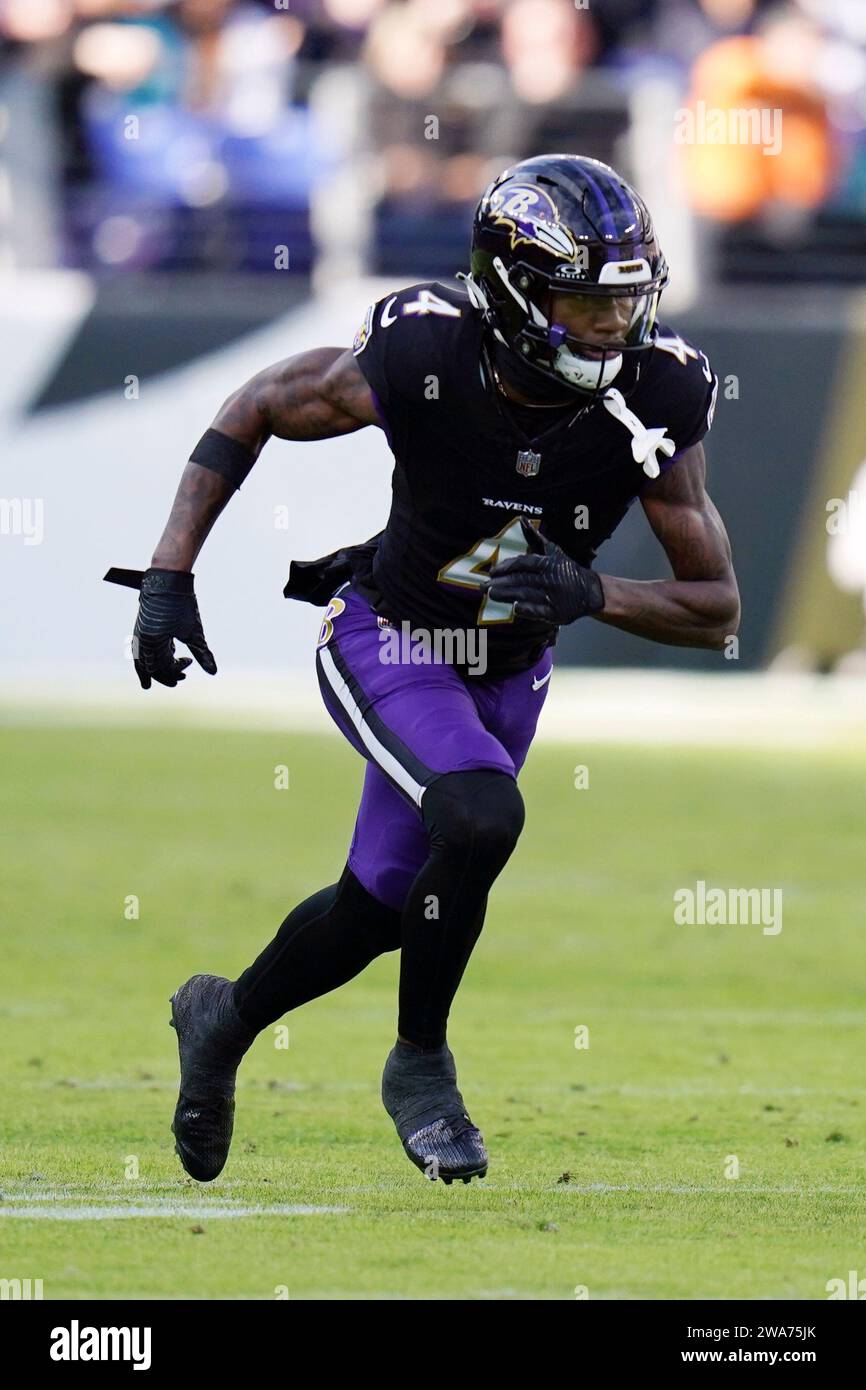 Baltimore Ravens wide receiver Zay Flowers (4) during an NFL football ...