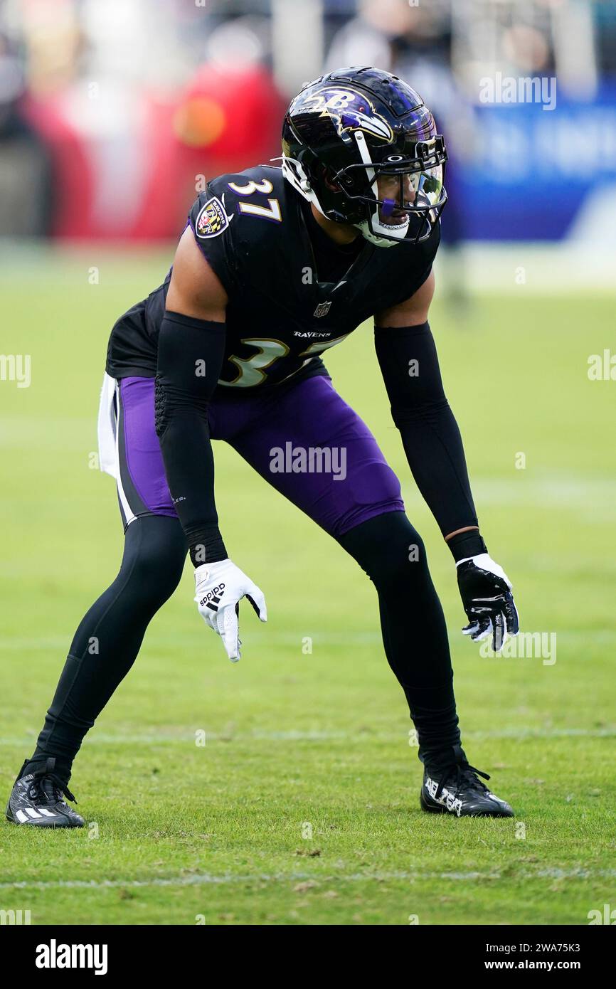 Baltimore Ravens safety Andrew Adams (37) during an NFL football game ...