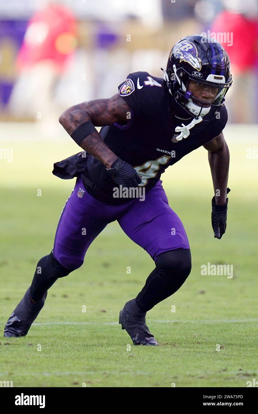 Baltimore Ravens wide receiver Zay Flowers (4) during an NFL football ...