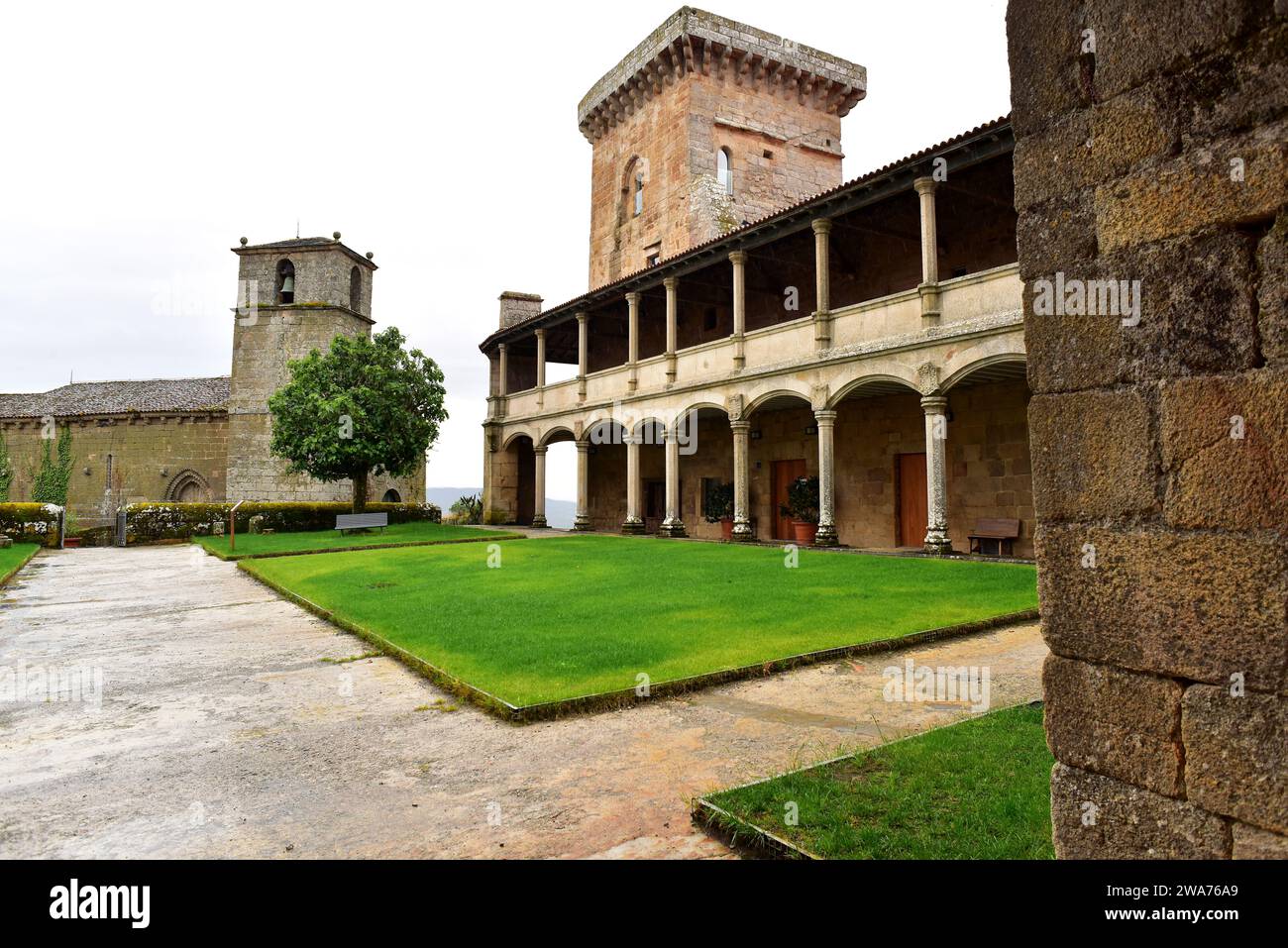 Monterrey castle (Castelo de Monterrei), 10-12th centuries. At left ...