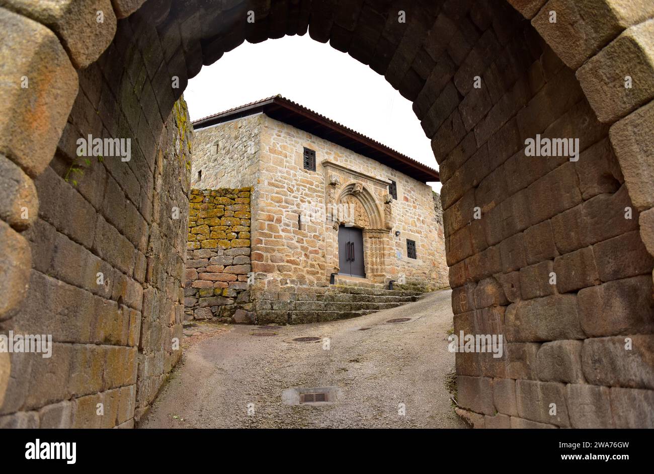 Monterrey castle (Castelo de Monterrei), 10-12th centuries. Wall door ...