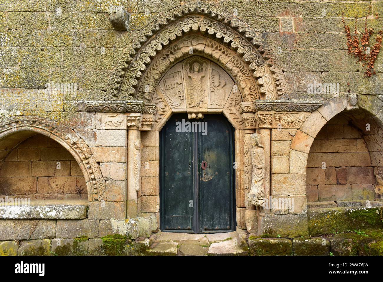 Monterrey castle (Castelo de Monterrei). Santa Maria de Gracia church ...