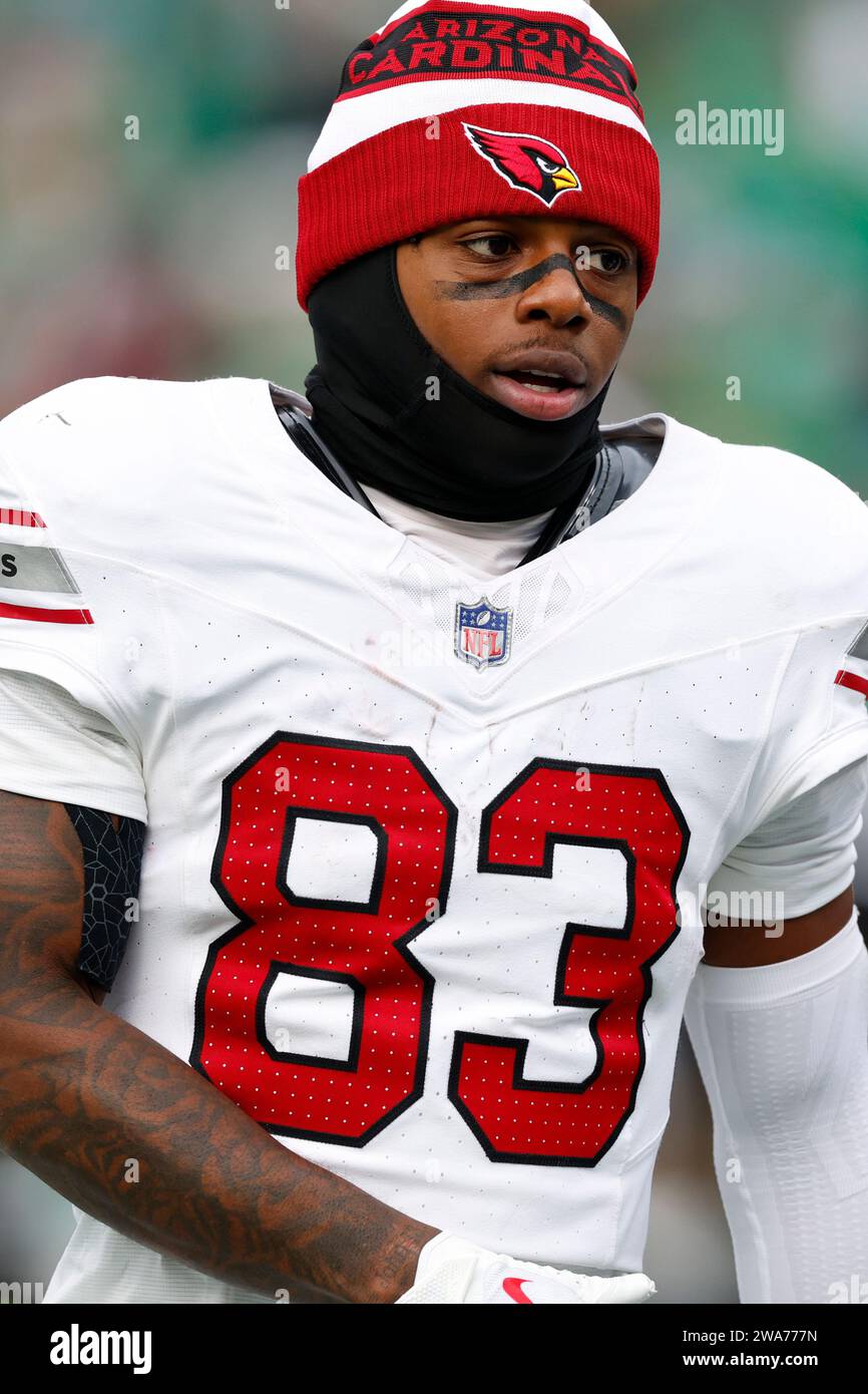 Arizona Cardinals wide receiver Greg Dortch (83) leaves the field at ...