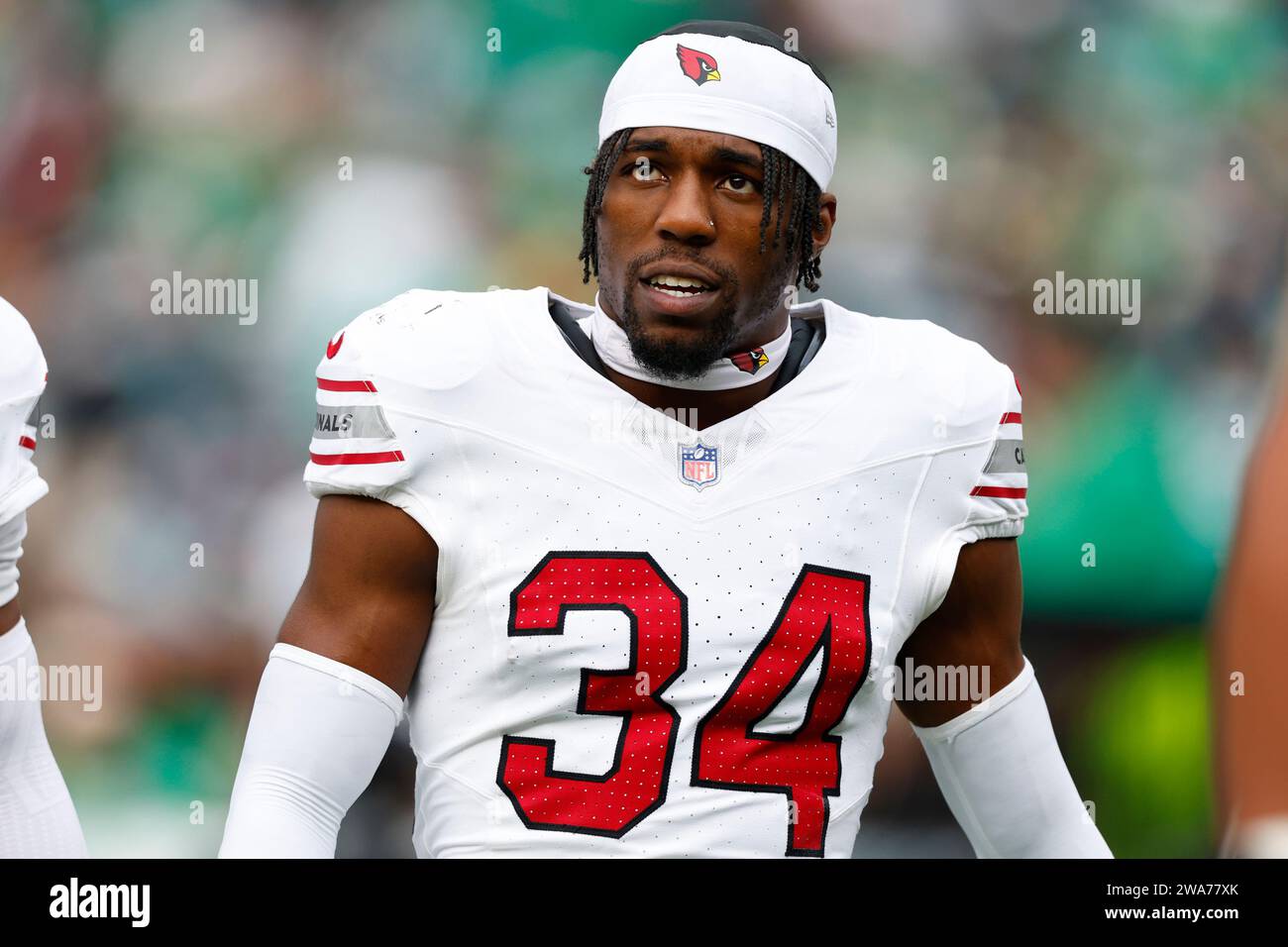 Arizona Cardinals safety Jalen Thompson (34) leaves the field at the ...