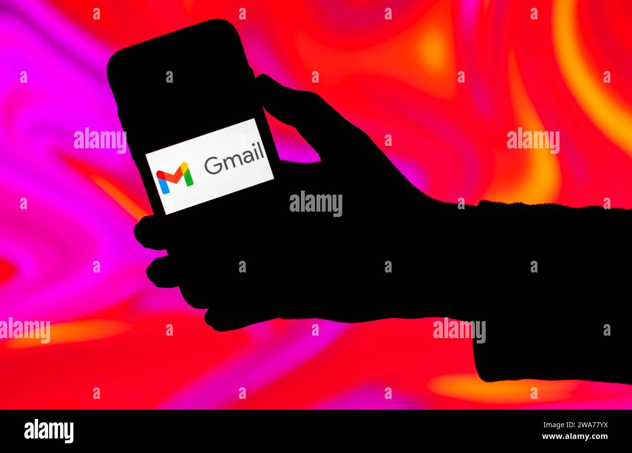 In this photo illustration, the Gmail logo is seen displayed on a ...