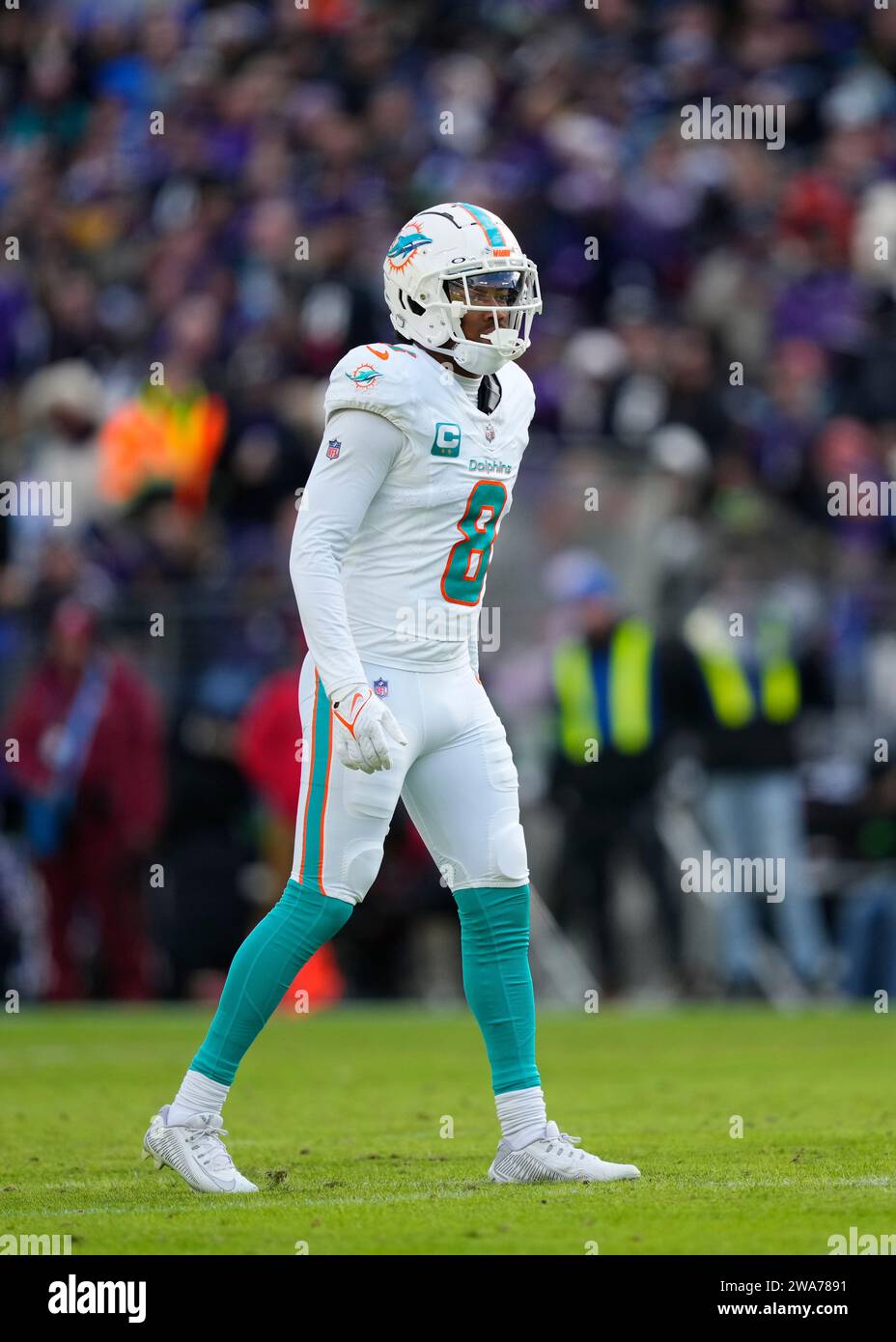 Miami Dolphins' Jevon Holland in action during an NFL football game ...