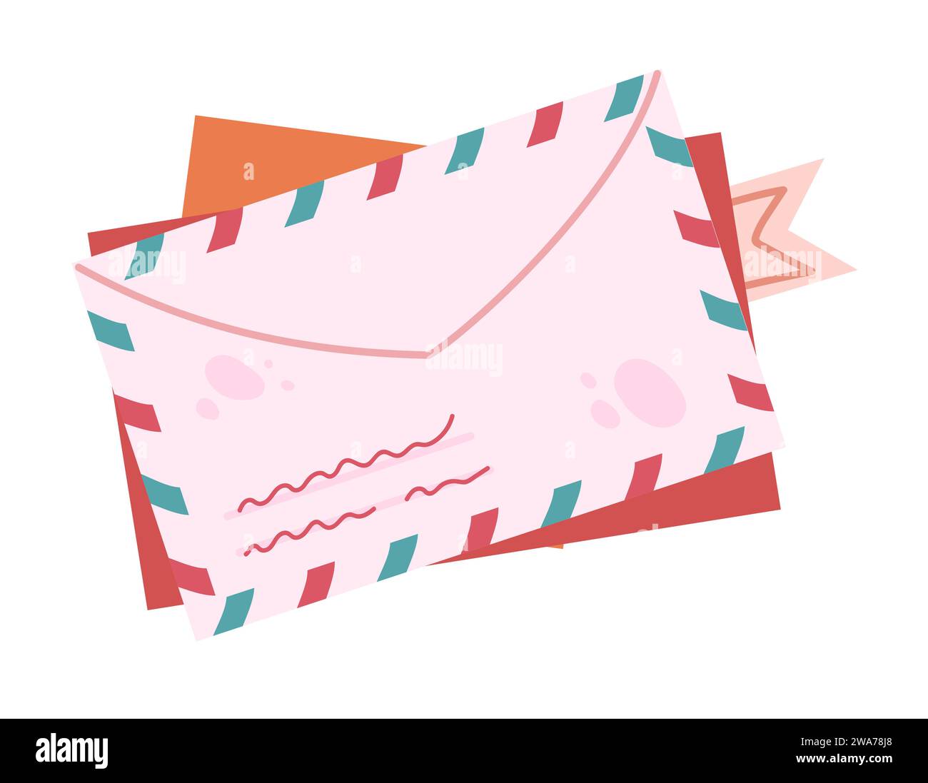 Postcrossing project. Send letters, correspondence envelopes vector ...
