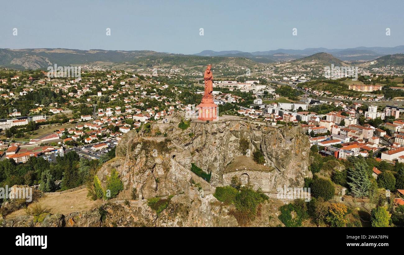 Drone photo statue of our lady of france hi-res stock photography and ...