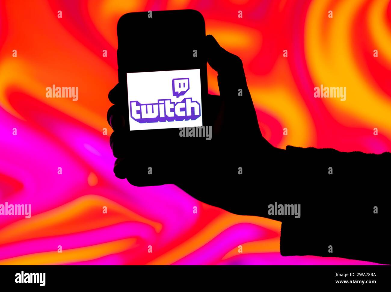 India. 03rd Jan, 2024. In this photo illustration, the twitch logo is ...