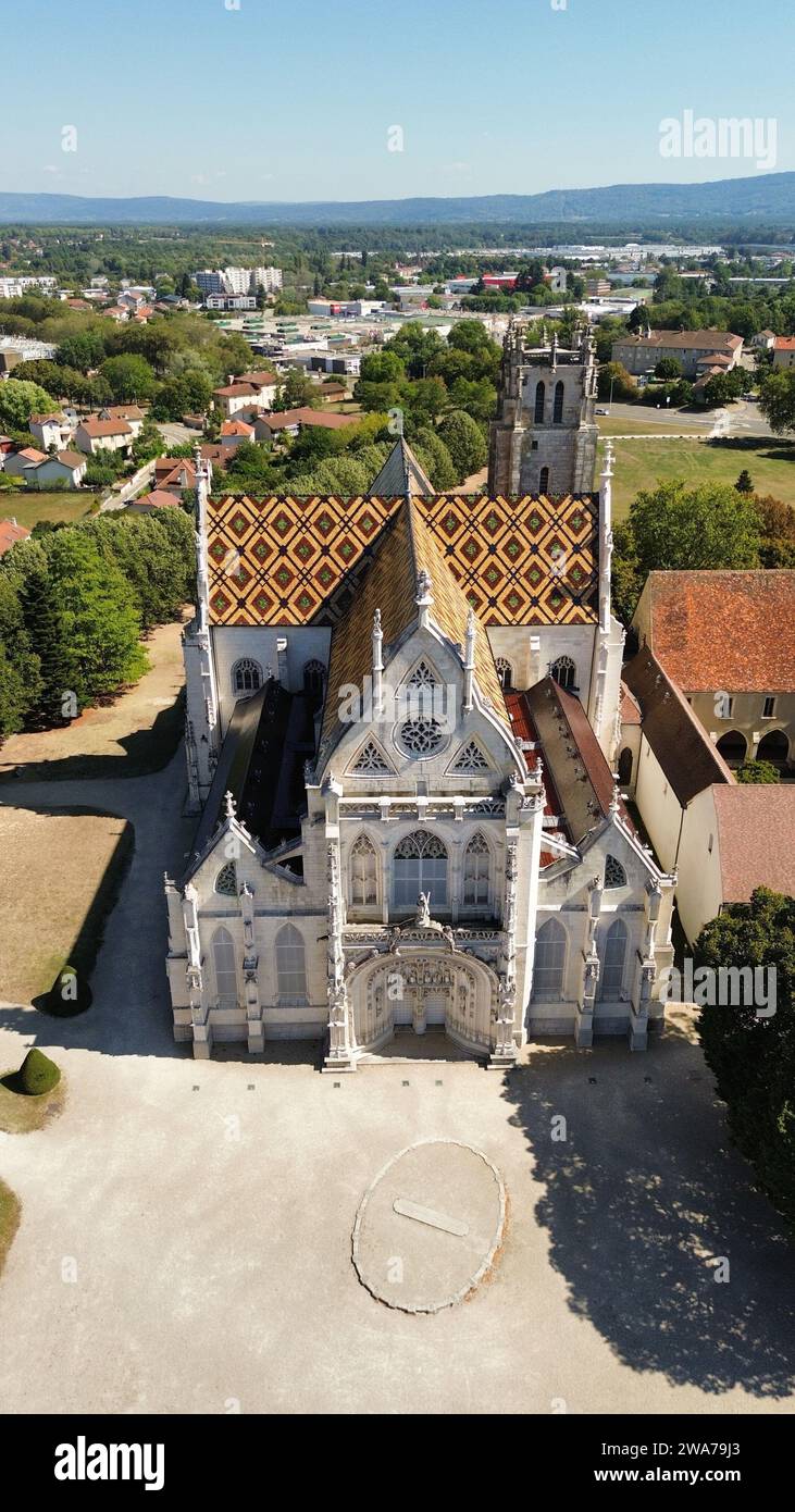 Drone photo brou royal monastery hi-res stock photography and images ...