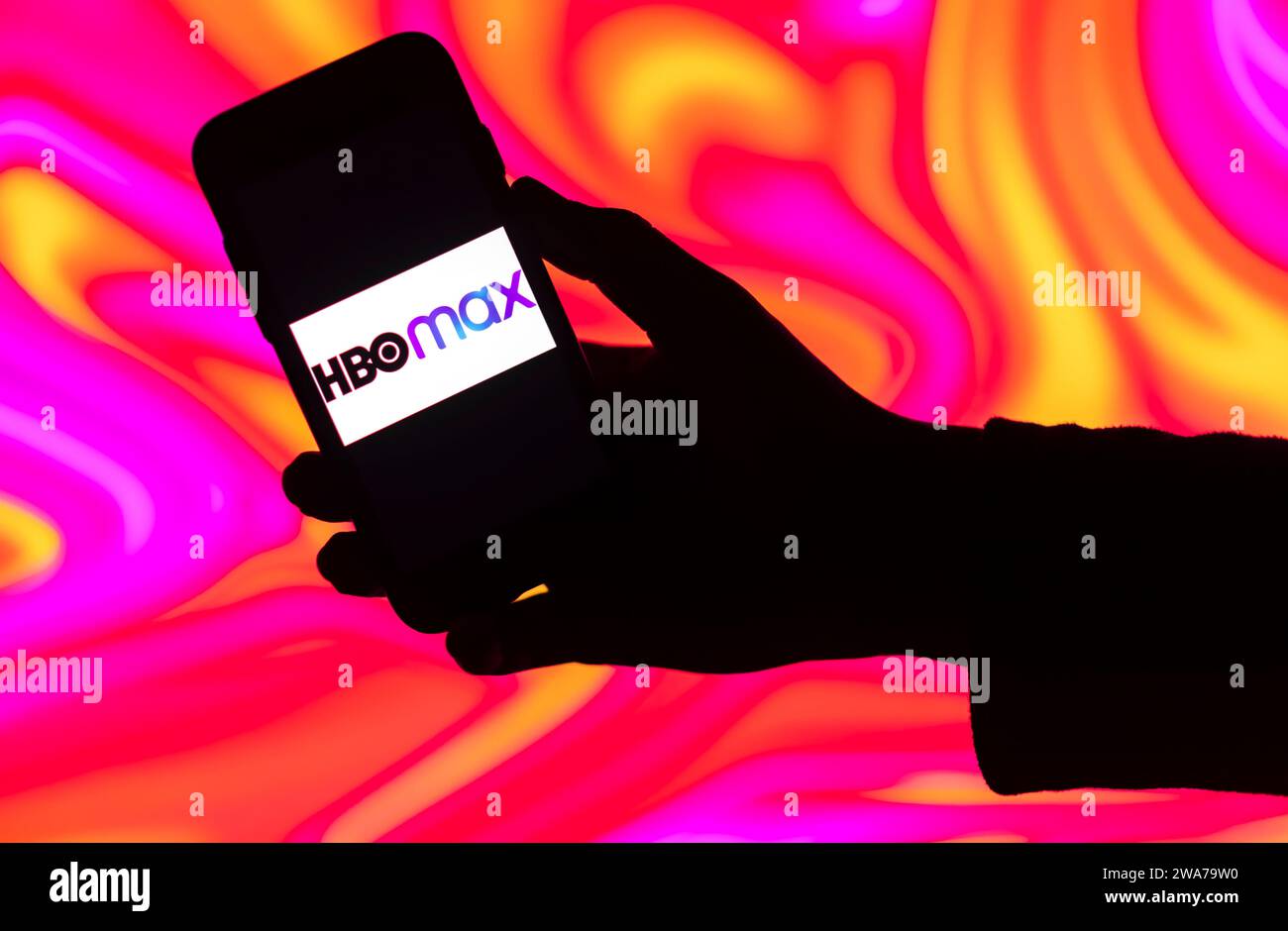 India. 2nd Jan, 2024. In this photo illustration, the HBO max logo is ...