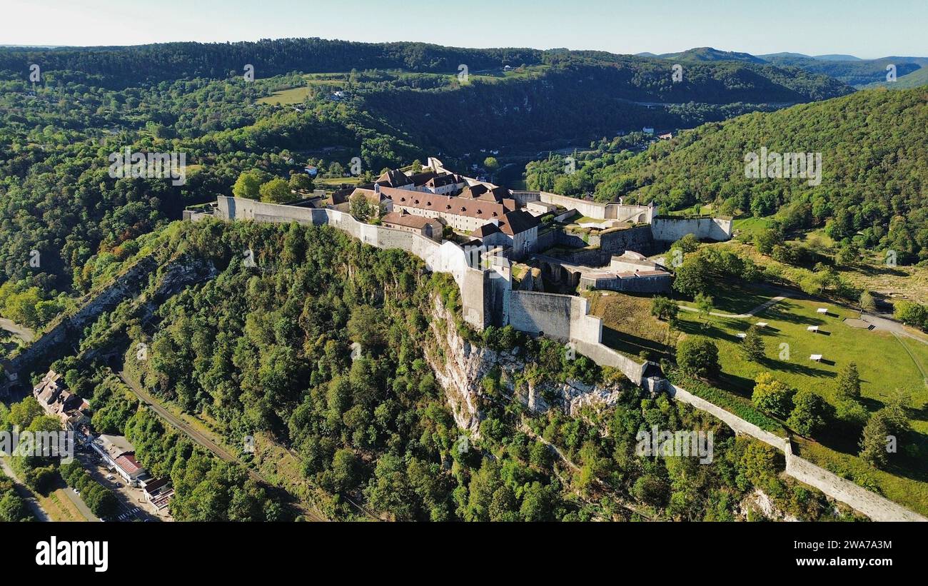 drone photo Besançon citadel France Europe Stock Photo - Alamy