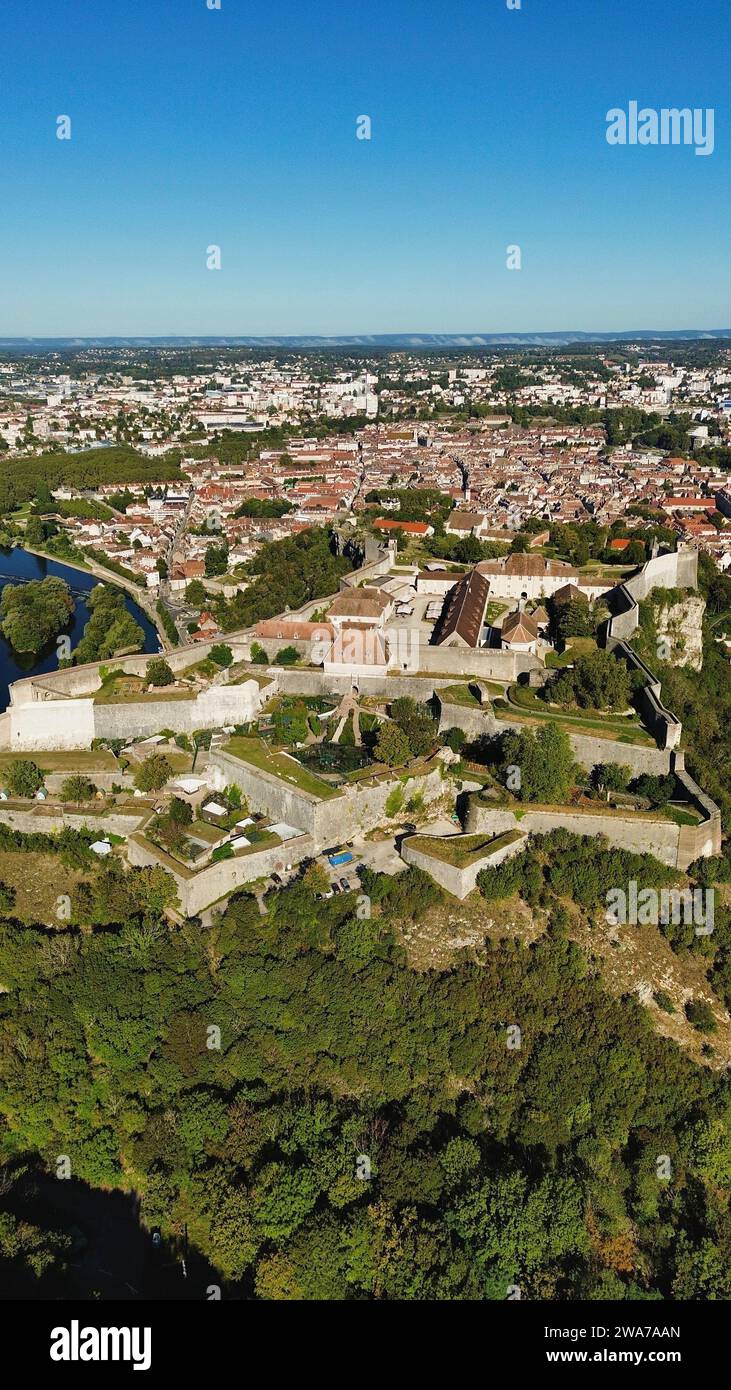 drone photo Besançon citadel France Europe Stock Photo - Alamy