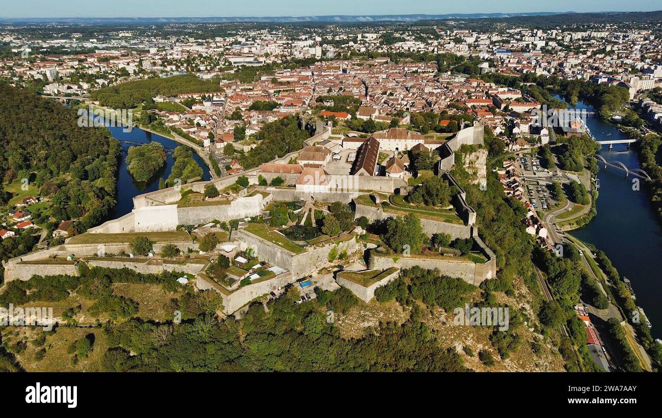 drone photo Besançon citadel France Europe Stock Photo - Alamy