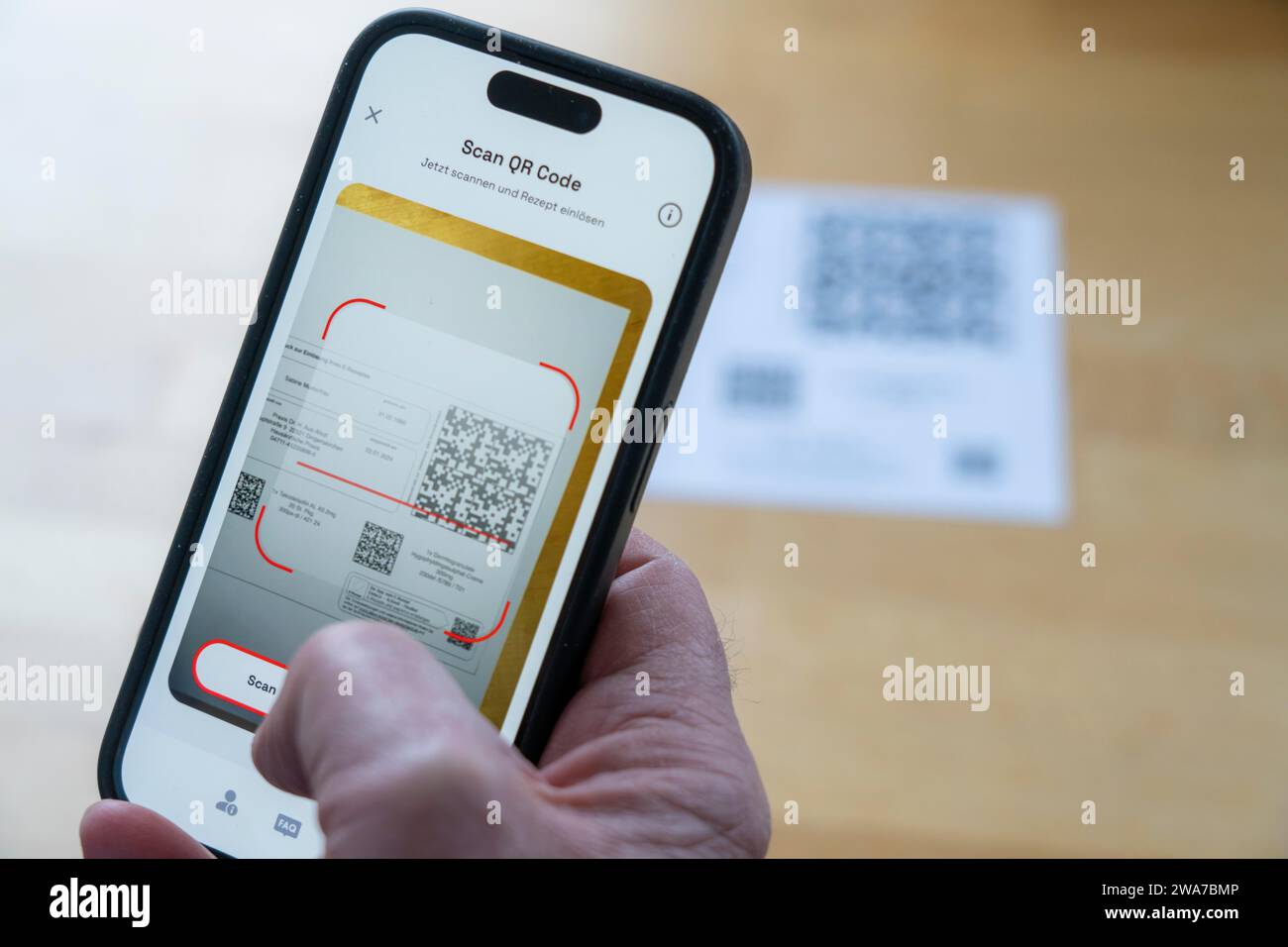 Symbolic image of an e-prescription, prescription issued by a doctor ...