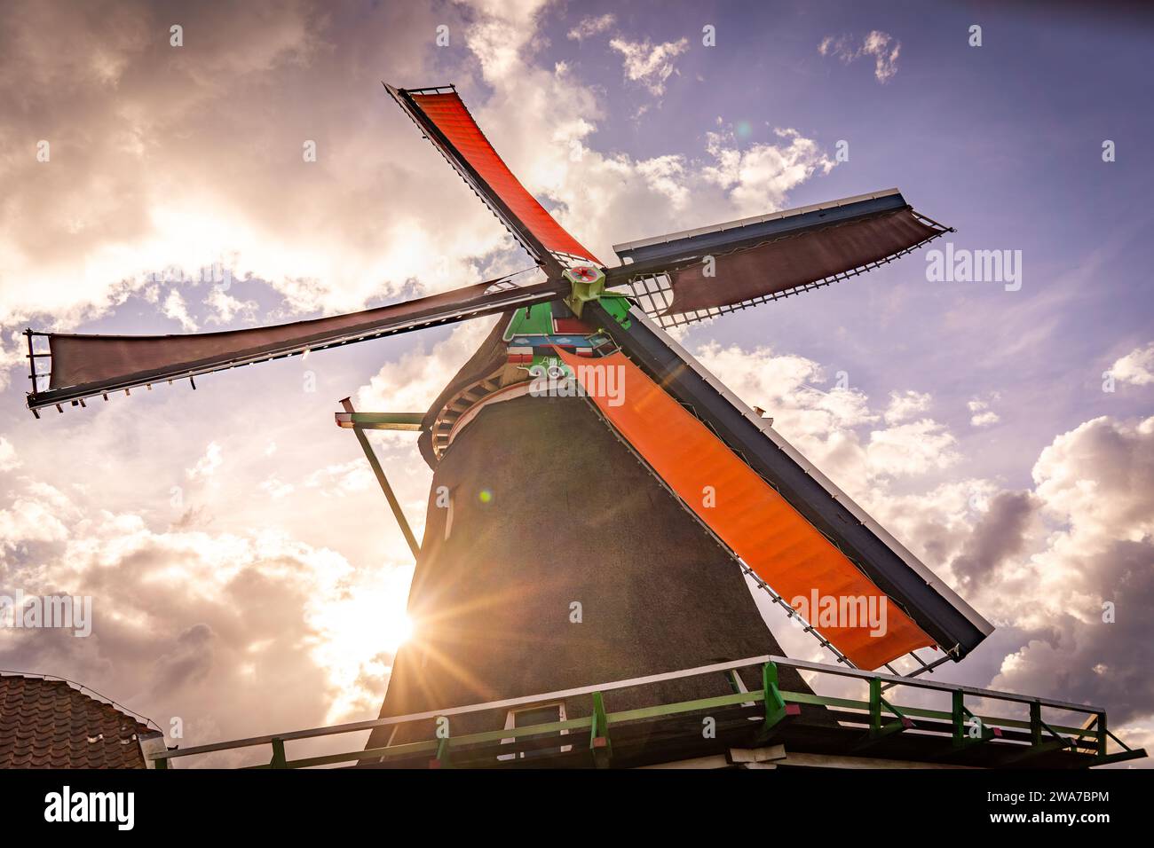 traditional dutch windmill from below Stock Photo - Alamy