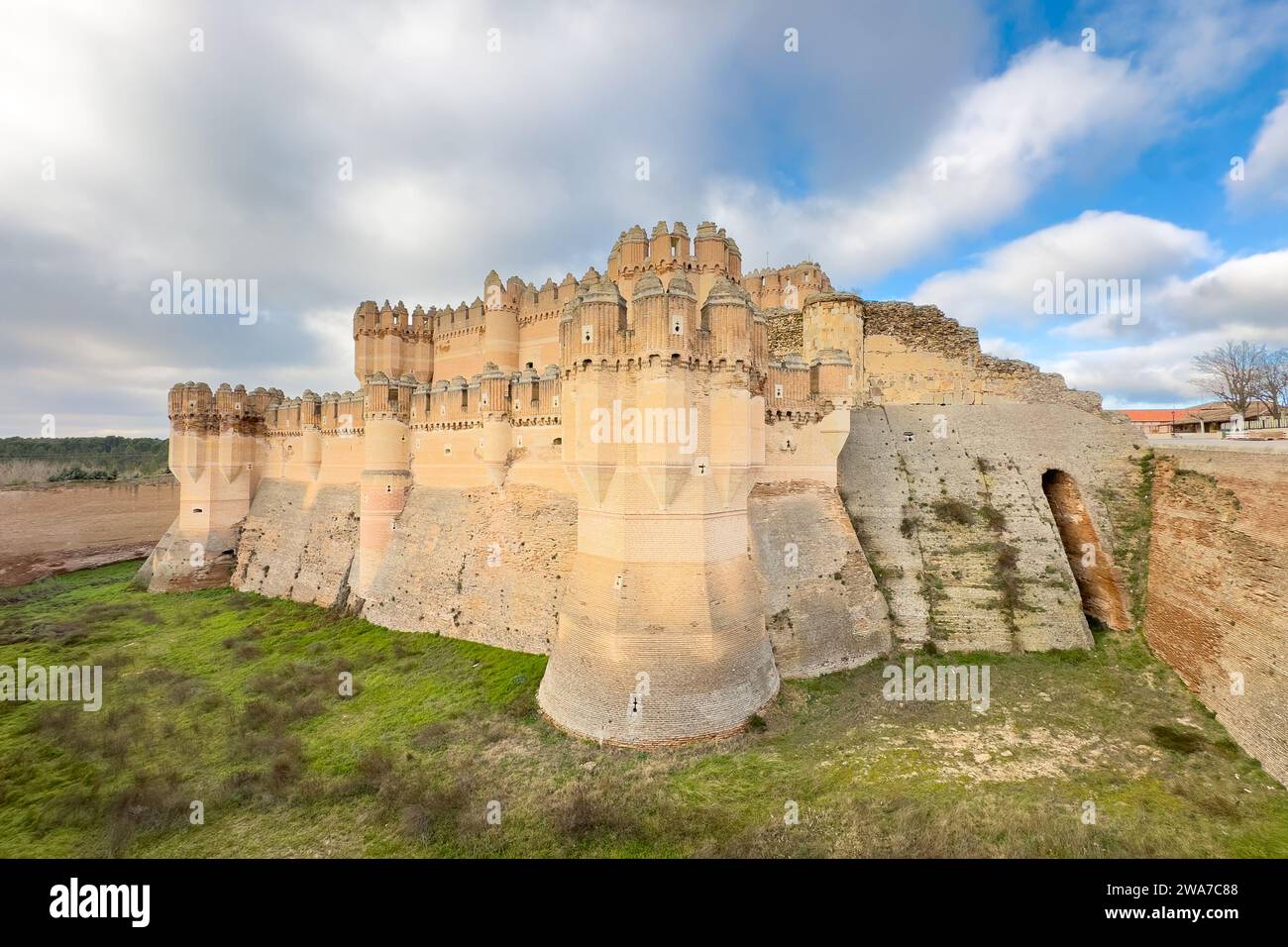 Medieval castle of Coca in Segovia, Spain. High quality photo Stock ...