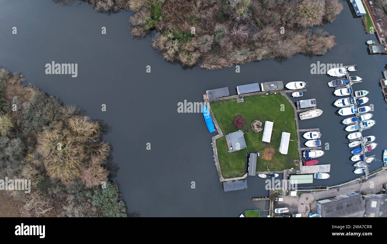 High up above a marina in Norfolk Stock Photo - Alamy