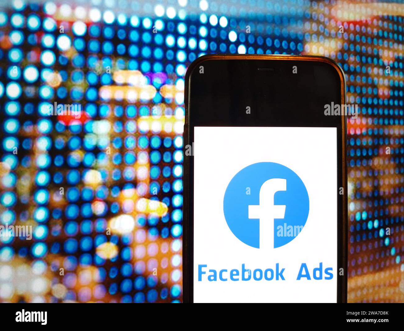 Konskie, Poland - January 02, 2024: Facebook Ads logo displayed on ...