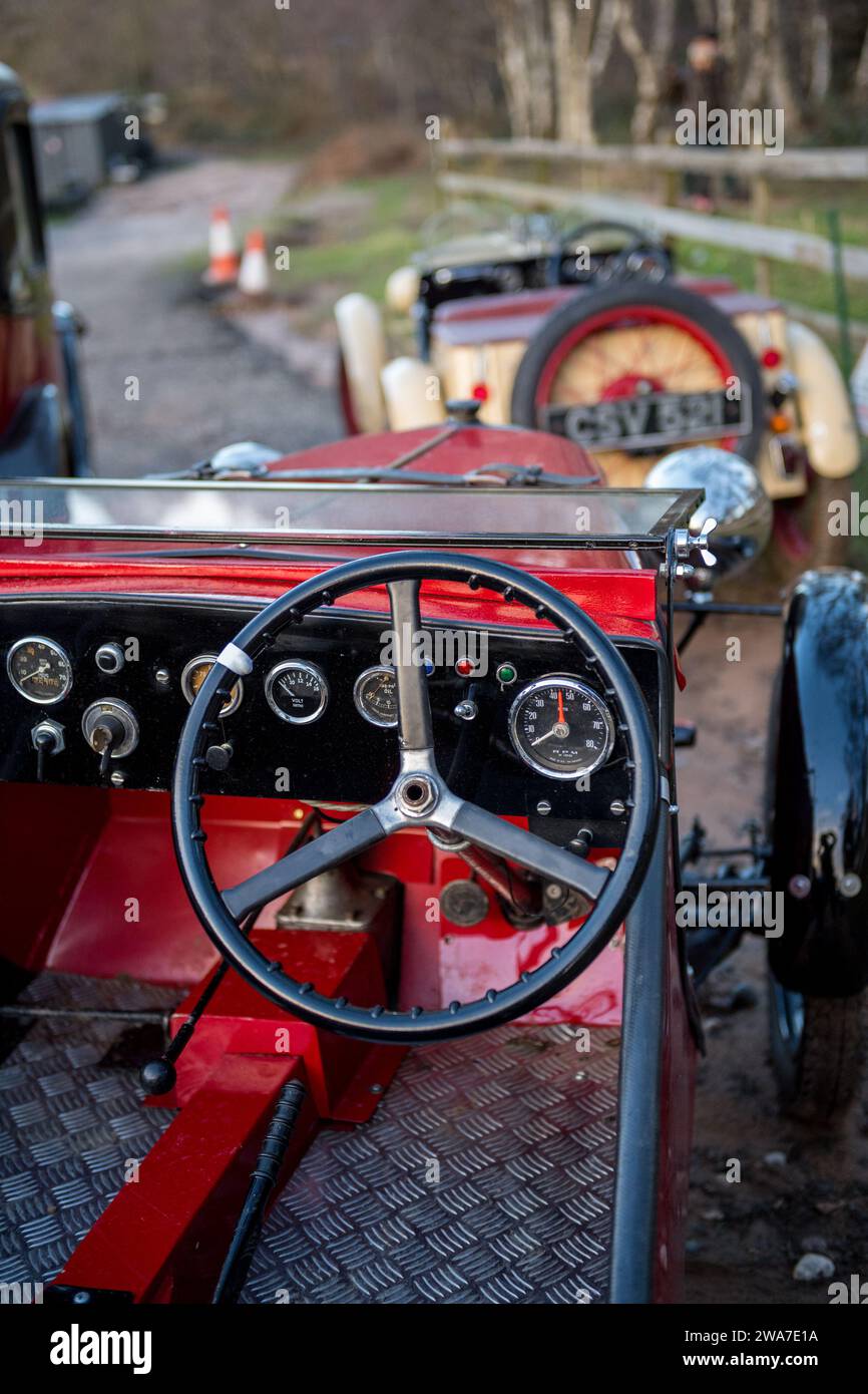 Dash board of an open top pre-war austin 7 car Stock Photo - Alamy