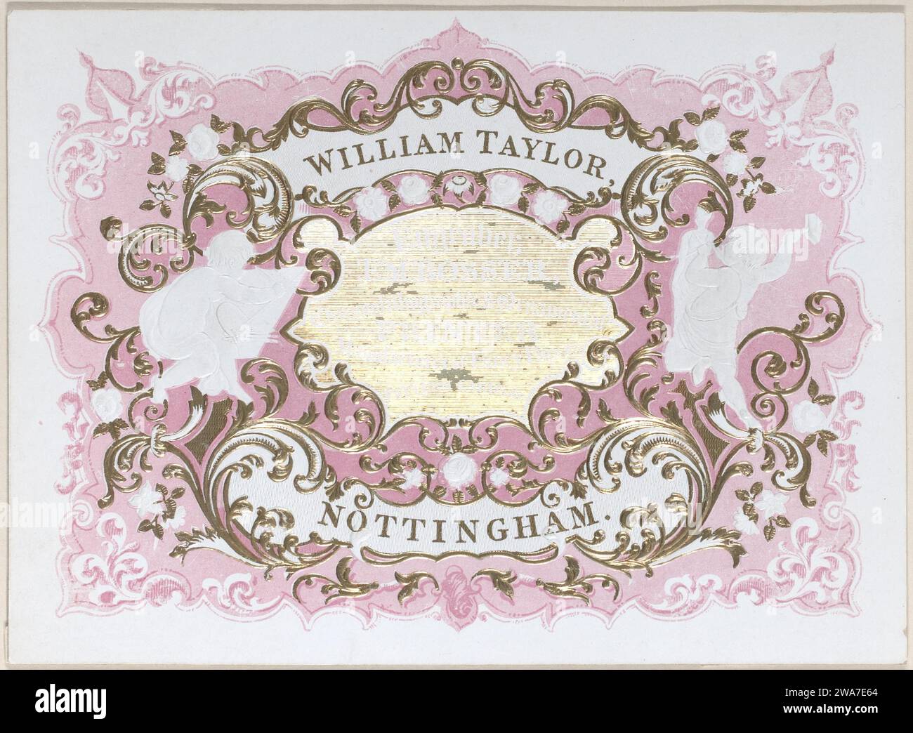 Trade card for William Taylor, engraver, embosser and printer 1926 by ...