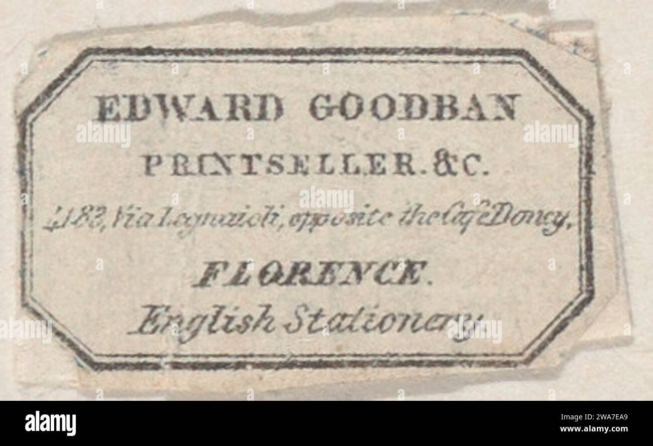 Trade Card for Edward Goodban, Printseller 1926 by Anonymous, British ...