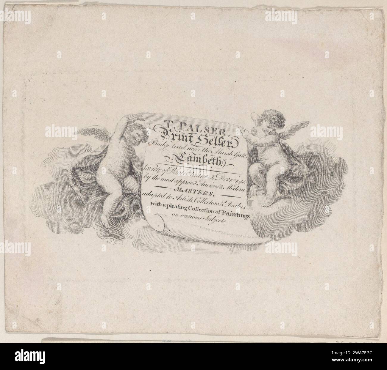 Trade Card for T. Palser, Printseller 1926 by Anonymous, British, 19th ...