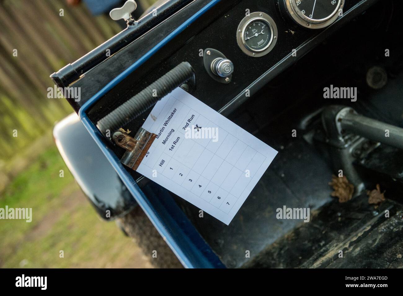 Score card for the annual Dave Wilcox hill trial for pre-war austin ...