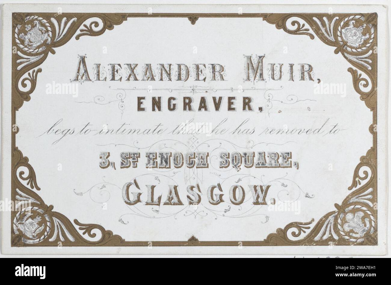 Trade Card for Alexander Muir, Engraver 1966 by Anonymous, British ...