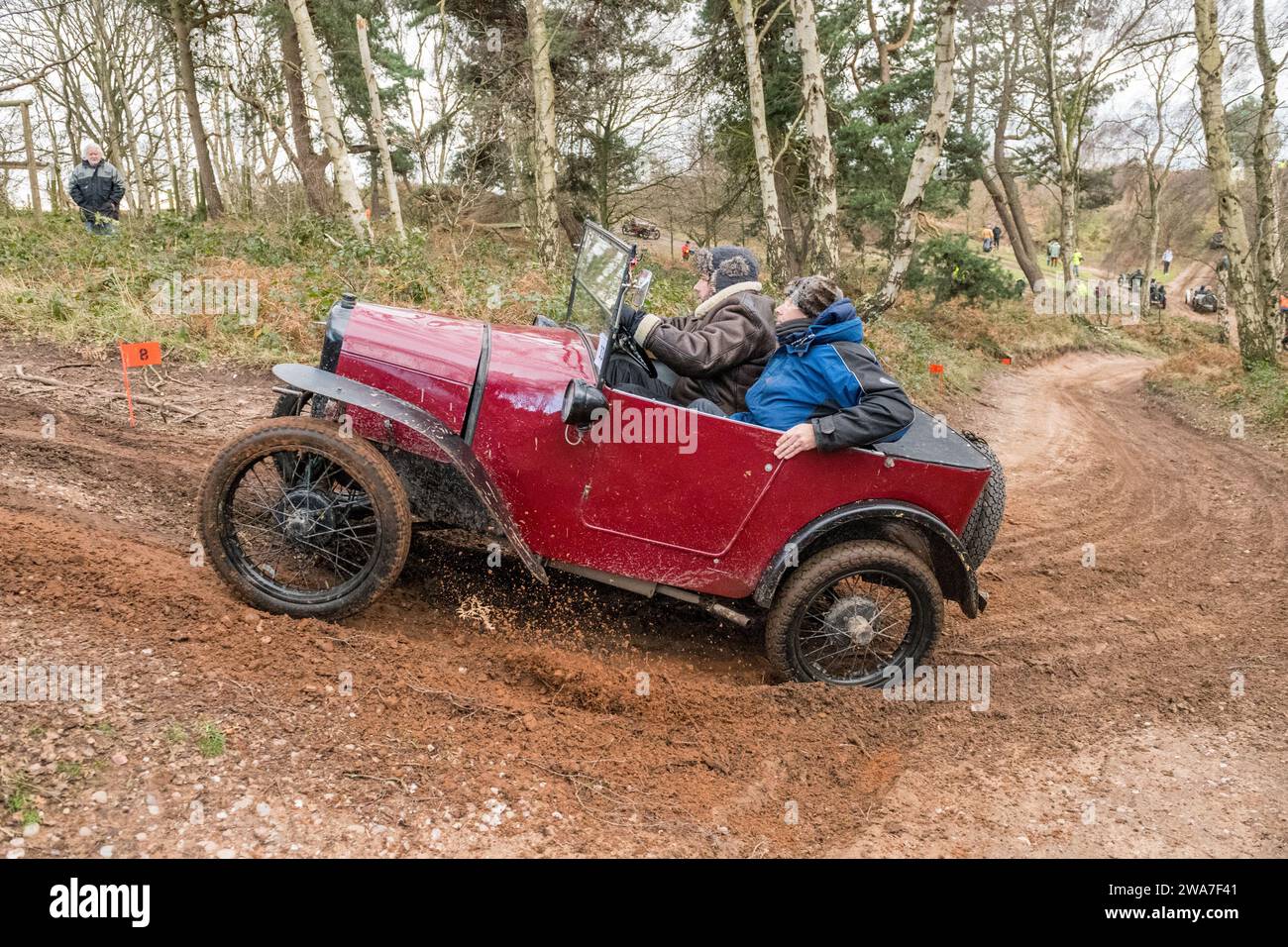 The Pre War Austin 7 car club members taking part in the Dave Wilcox ...