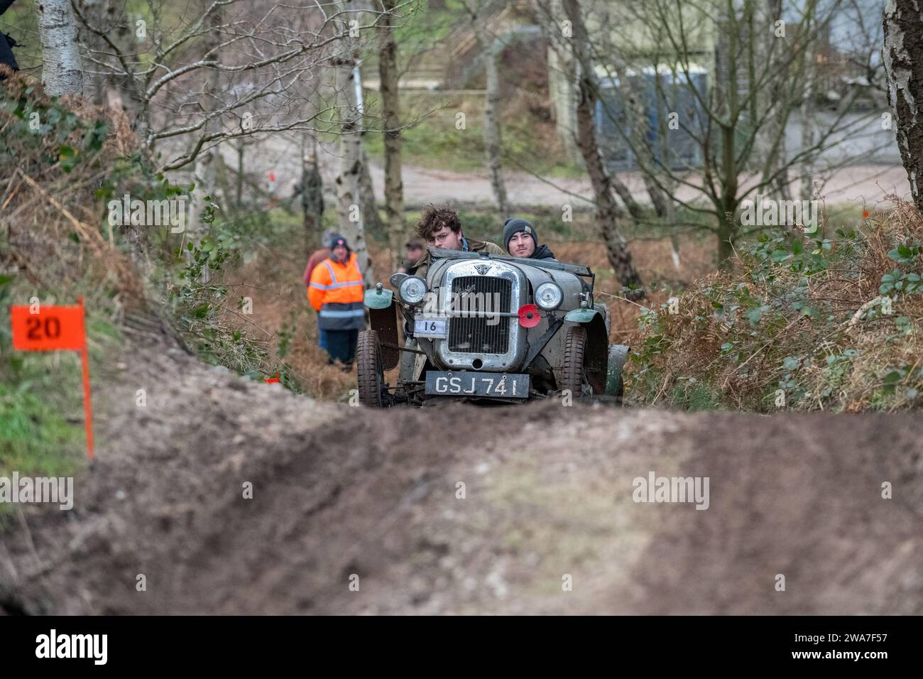 The Pre War Austin 7 car club members taking part in the Dave Wilcox ...