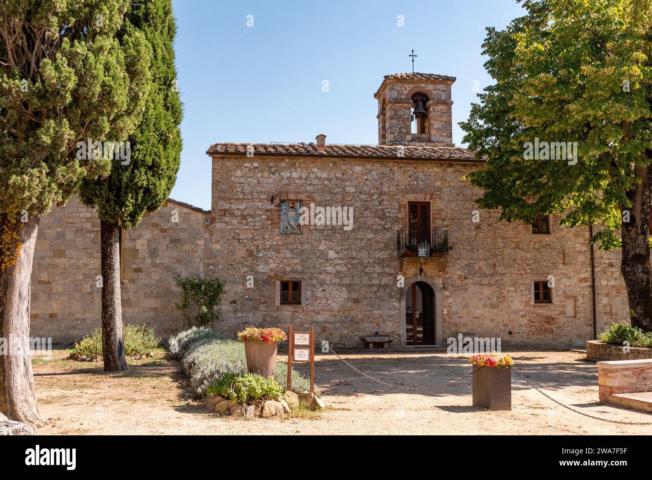 The old Romanesque monastery Santa Maria Assunta a Cellole, Italy Stock ...