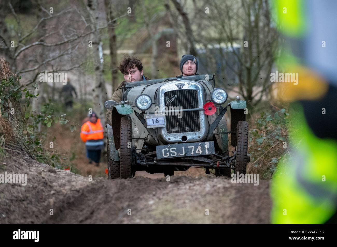 The Pre War Austin 7 car club members taking part in the Dave Wilcox ...