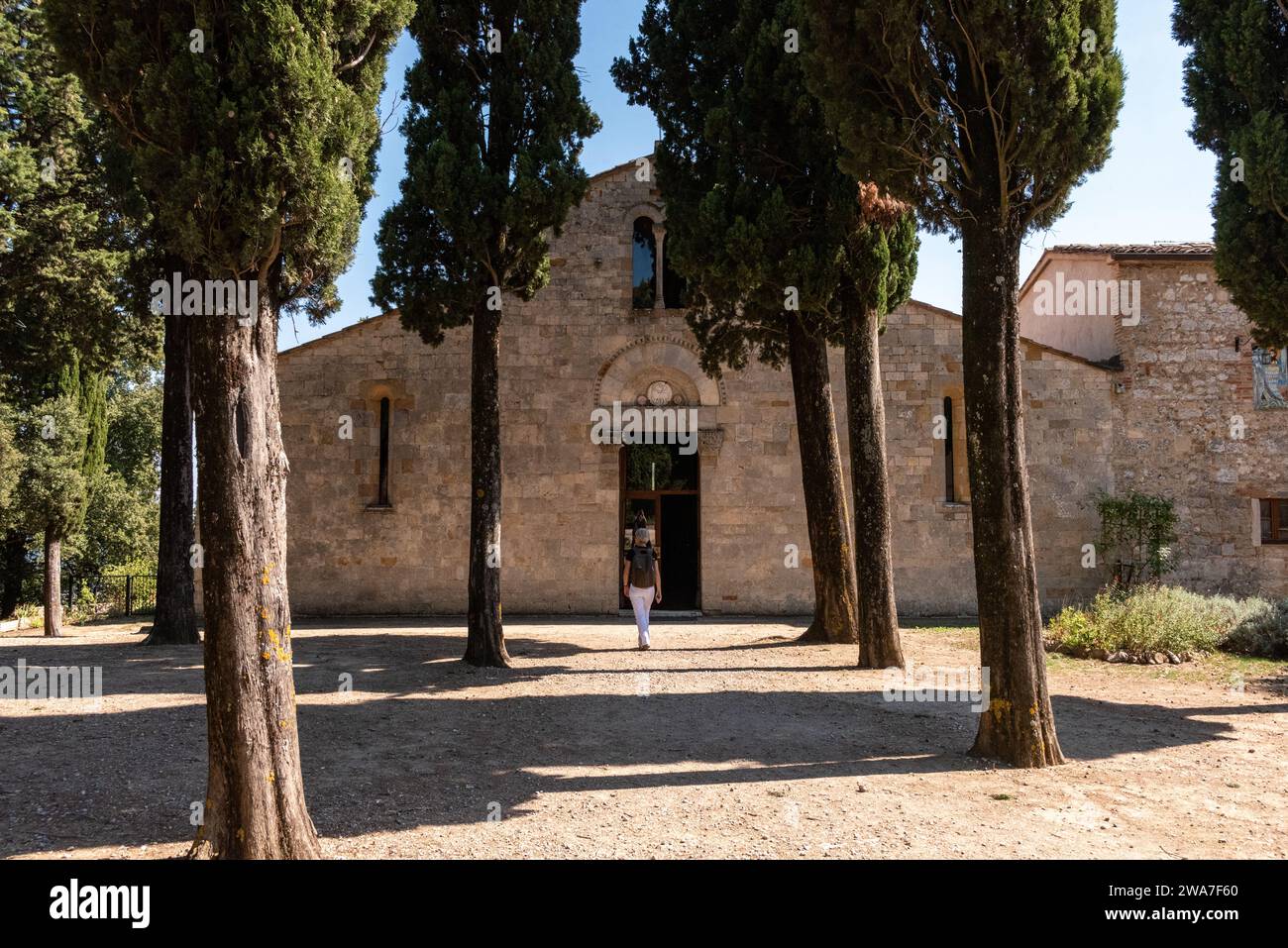 The old Romanesque monastery Santa Maria Assunta a Cellole, Italy Stock ...