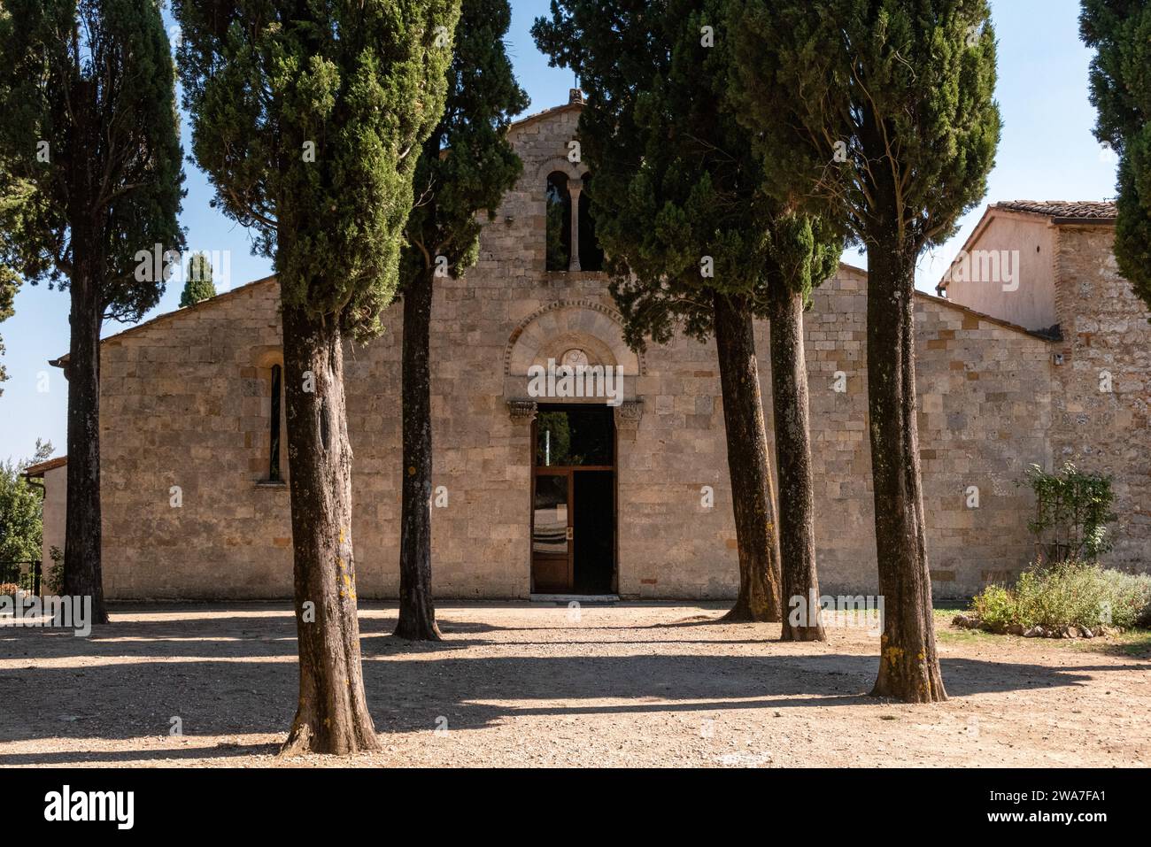 The old Romanesque monastery Santa Maria Assunta a Cellole, Italy Stock ...